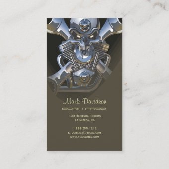 Motorcycle sales + repair businesscards business card | Zazzle