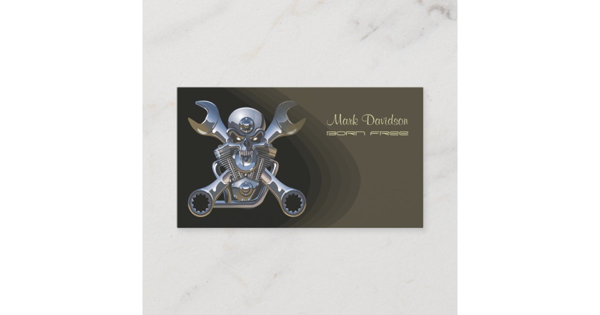 Motorcycle sales + repair businesscards business card | Zazzle