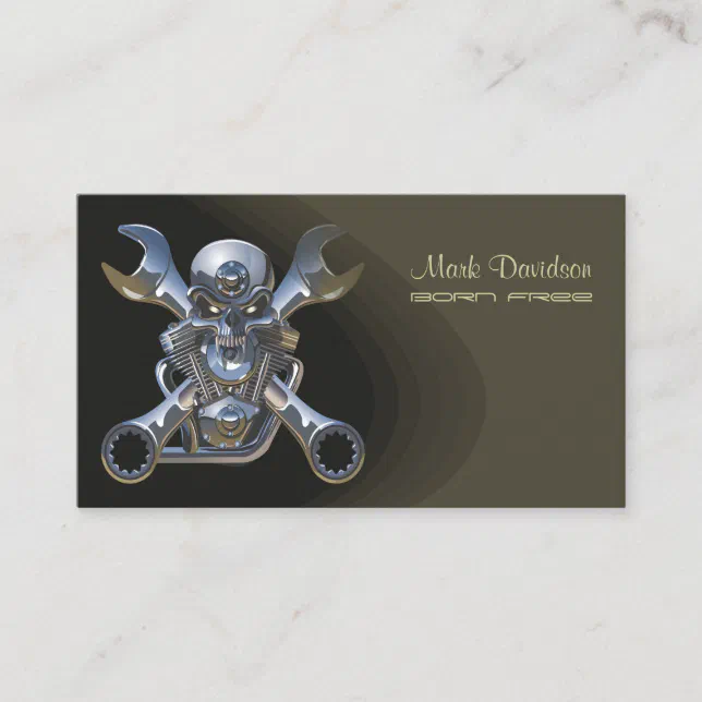 Motorcycle sales + repair businesscards business card | Zazzle