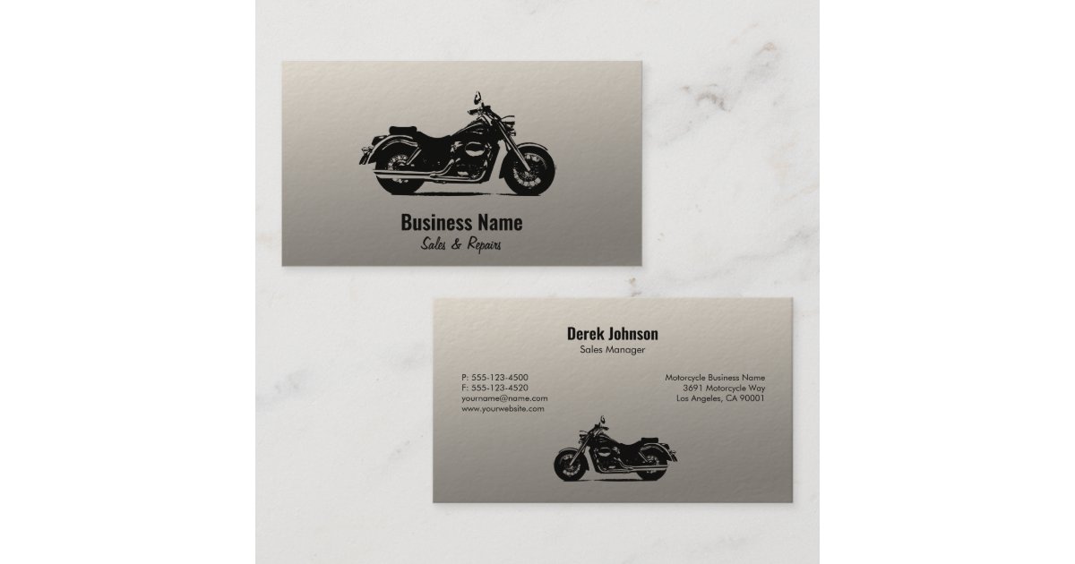 Motorcycle Sales & Service Business Cards | Zazzle