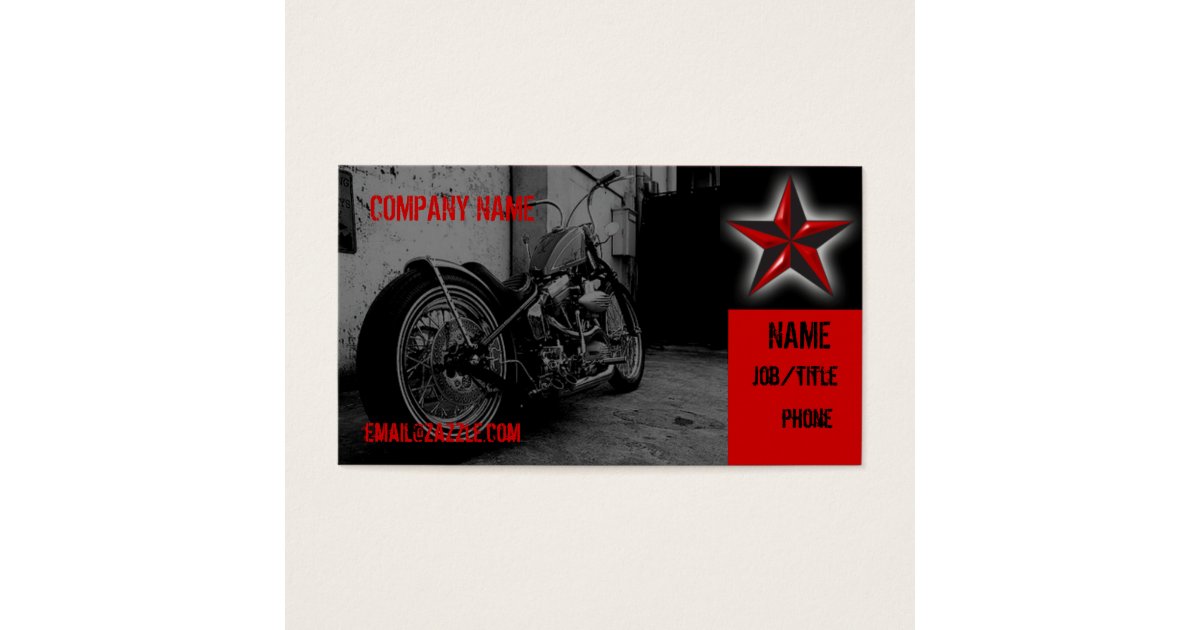 Motorcycle Shop Business Card | Zazzle.com