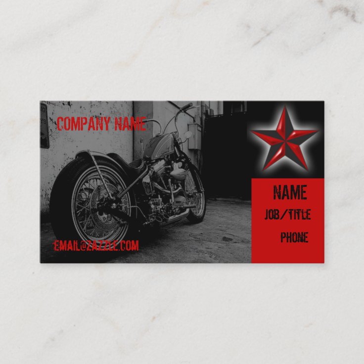 Motorcycle Shop Business Card | Zazzle