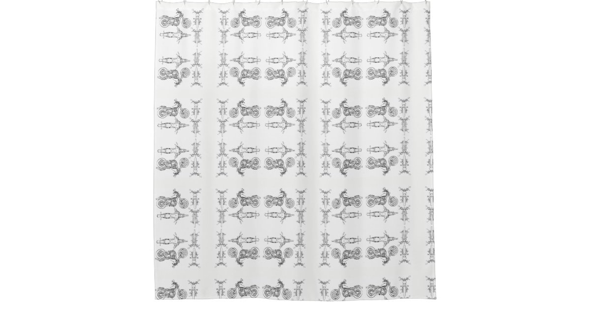 Motorcycle Shower Curtain | Zazzle