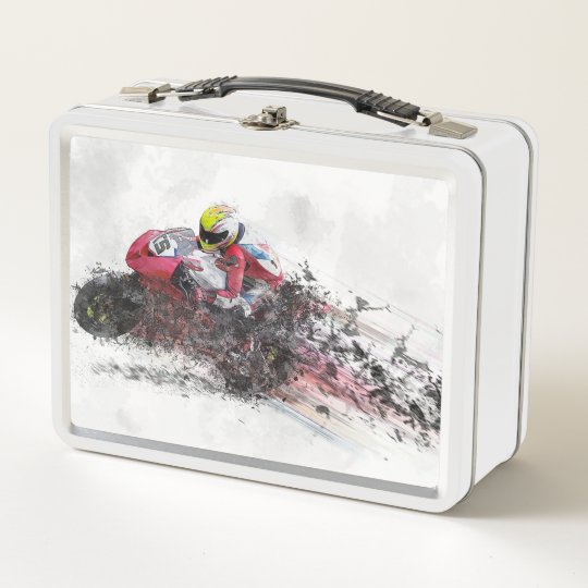 Motorcycle Speed Helmet Metal Lunch Box | Zazzle.com