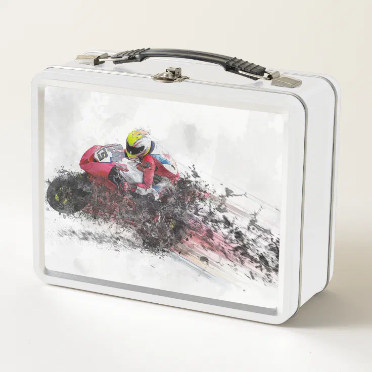 Motorcycle Speed Helmet Metal Lunch Box | Zazzle
