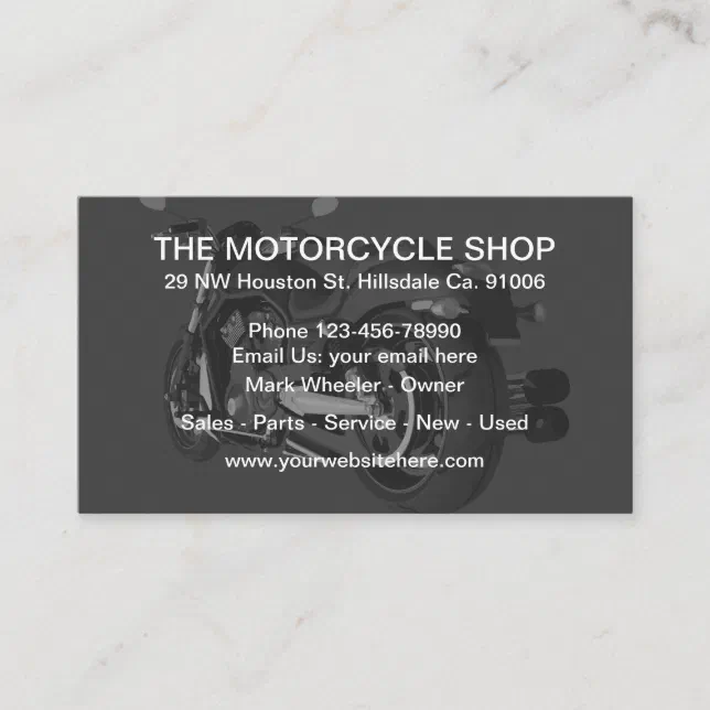 Motorcycle Theme Business Promotion Business Card | Zazzle