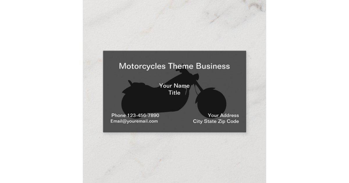 Motorcycle Theme Simple Business Card | Zazzle.com
