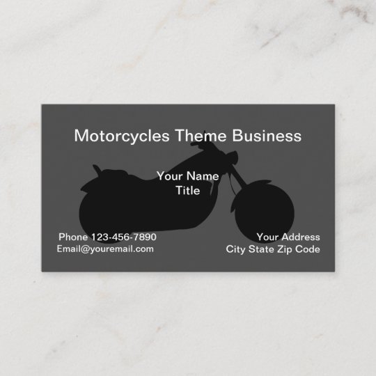 Motorcycle Theme Simple Business Card | Zazzle.com