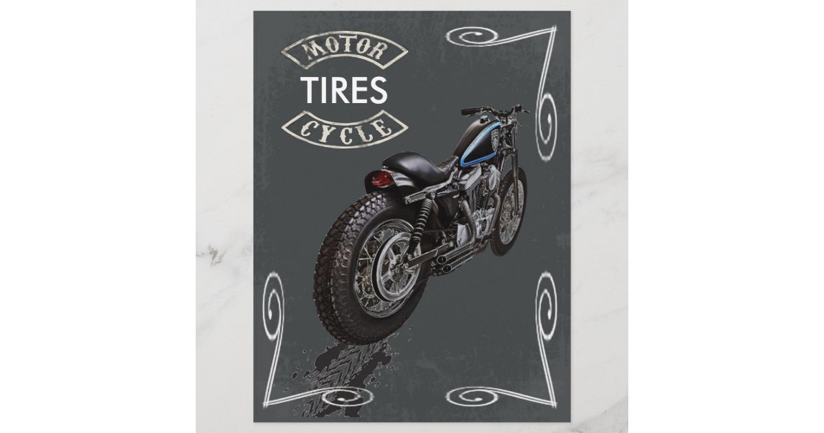 Motorcycle Tires Flyer | Zazzle