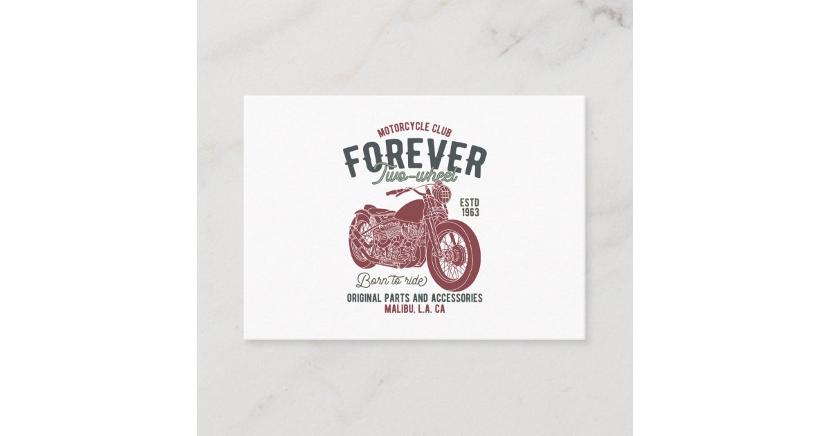 motorcycle two wheeled business card | Zazzle