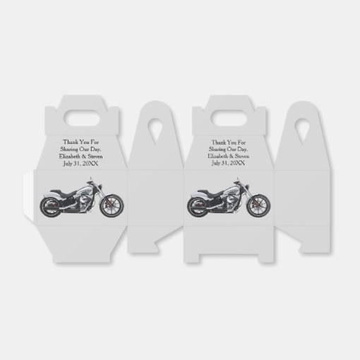 Motorcycle Wedding Favor Boxes | Zazzle
