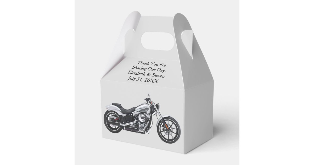 Motorcycle Wedding Favor Boxes | Zazzle