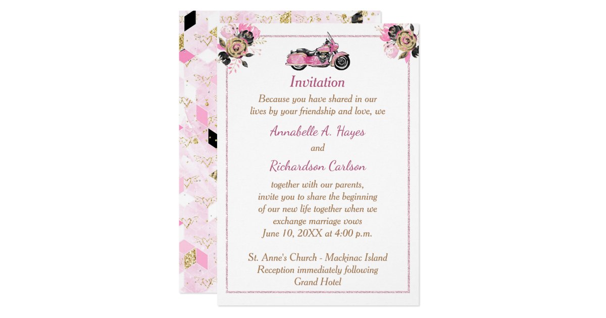 Motorcycle Wedding Invitation | Zazzle.com
