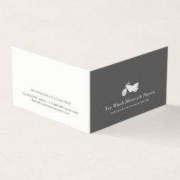 Motorcycle white motoring service appointment business card | Zazzle