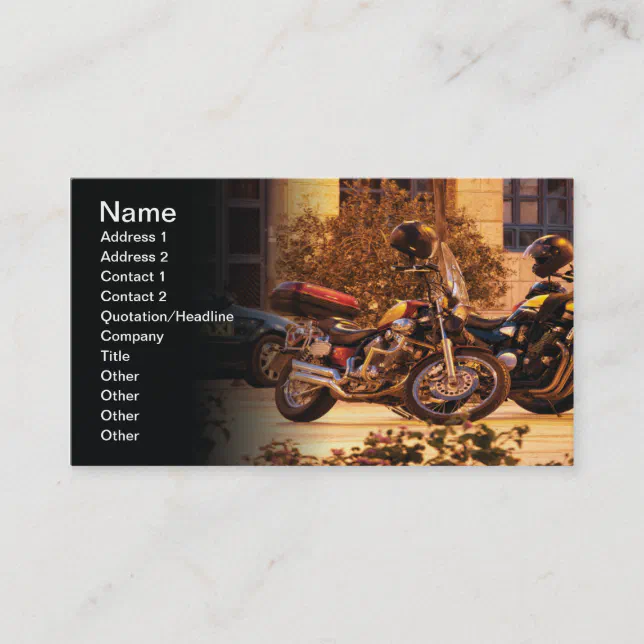 Motorcycles Business Card | Zazzle