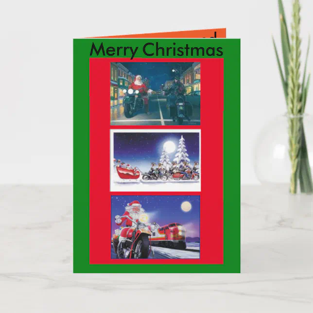 Motorcycles Christmas card | Zazzle