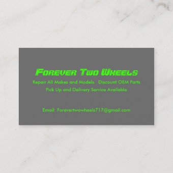 motorcycles repair business card | Zazzle