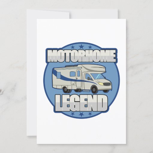 Motorhome Legend RV Retirement Gift Invitation | Zazzle