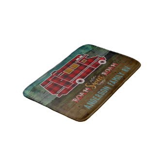 Motorhome RV Camper Travel Van Rustic Personalized Bath Mat | Zazzle