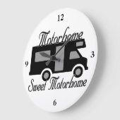 Motorhome Sweet Motorhome RV Large Clock | Zazzle