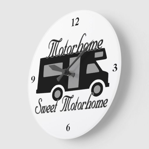 Motorhome Sweet Motorhome RV Large Clock | Zazzle