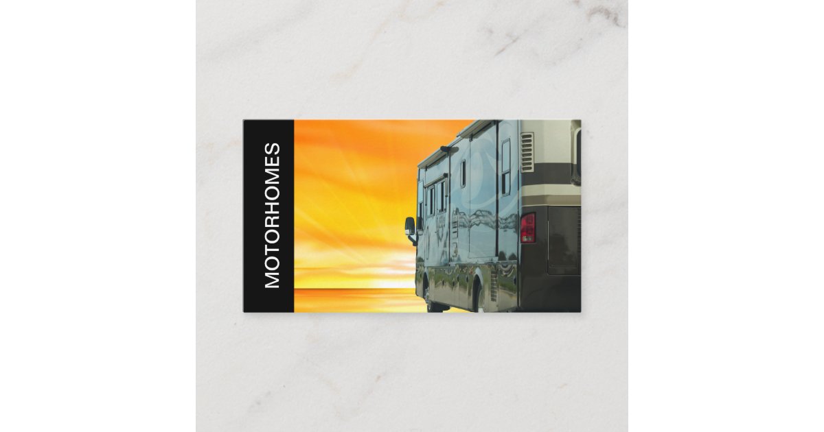 Motorhomes And Travel Motoring Business Card | Zazzle