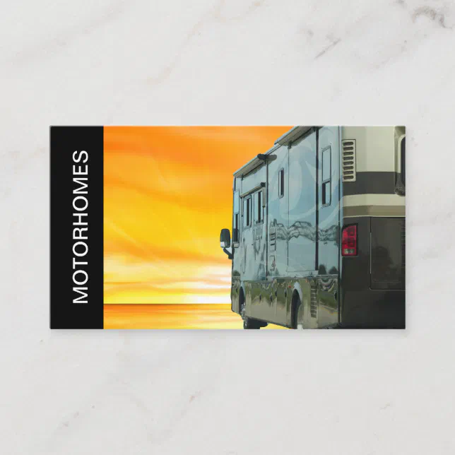 Motorhomes And Travel Motoring Business Card | Zazzle