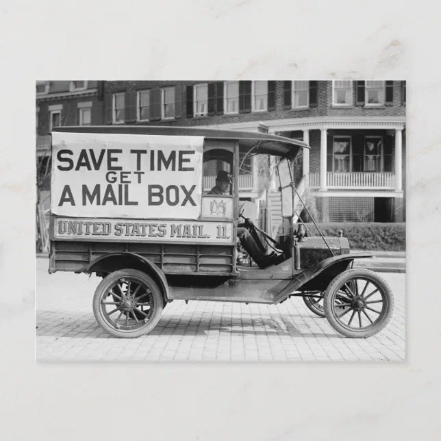 Motorized Mail Wagon by the U.S. Post Office Dept. Postcard | Zazzle