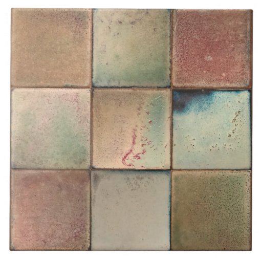 Mottled Marbled Earth Tone Set of 9 Wall Decor Ceramic Tile | Zazzle