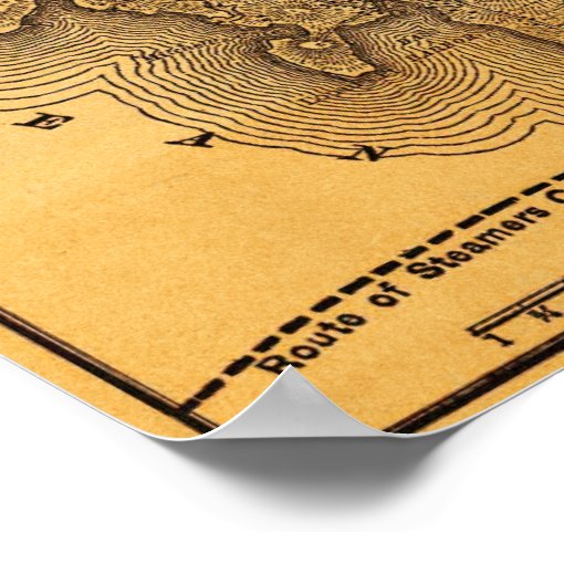 Mount Desert IslandPanoramic Map Poster | Zazzle