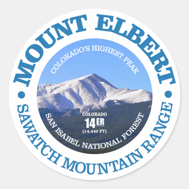 Mount Elbert Classic Round Sticker | Zazzle