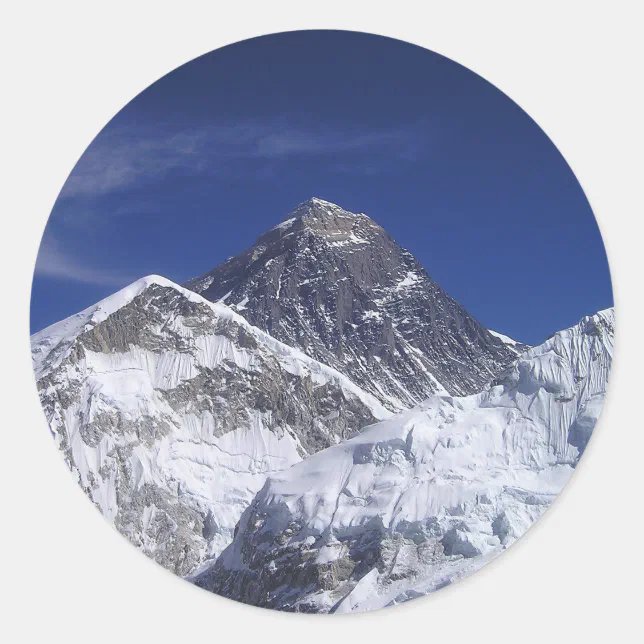 Mount Everest Classic Round Sticker | Zazzle