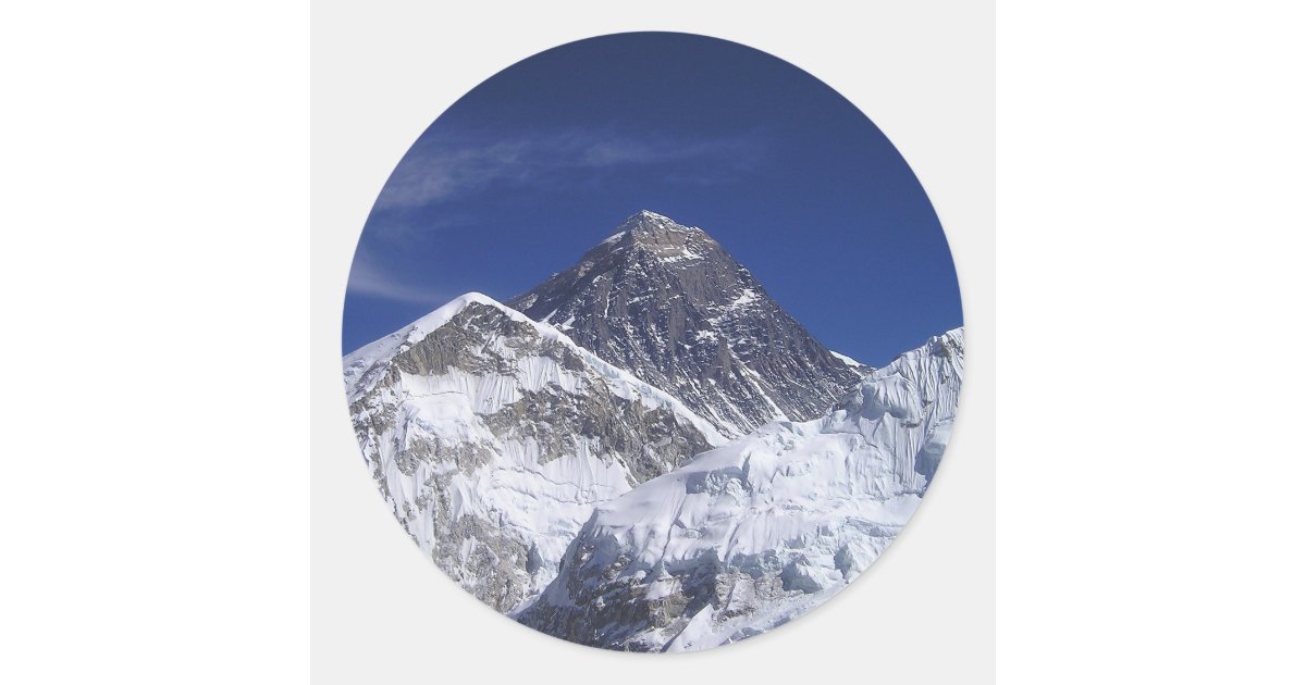 Mount Everest Classic Round Sticker | Zazzle