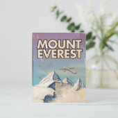 Mount Everest Vintage Travel poster Postcard | Zazzle