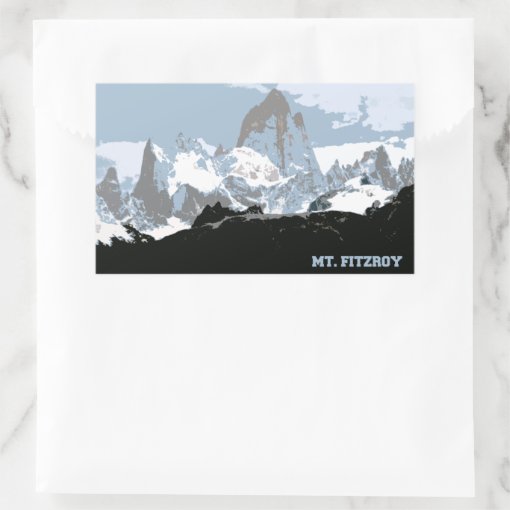 Mount Fitzroy Mountain, Patagonia, Argentina Rectangular Sticker | Zazzle