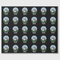 Mount Flu-ji Funny Mountain Pun Dark BG Wrapping Paper | Zazzle