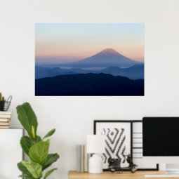 Mount Fuji At Sunrise Honshū Japan Poster | Zazzle