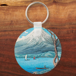 Mount Fuji from Lake Yamanaka by Hiroaki Takahashi Keychain | Zazzle