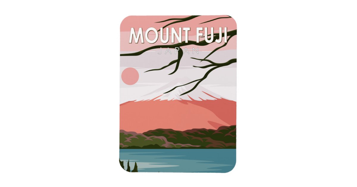 Mount Fuji Japan Vintage Magnet | Zazzle