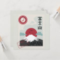 Mount Fuji Japanese Stamp Tokyo Made Japan card | Zazzle