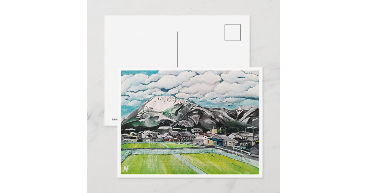 Mount Fuji Painting by Alfred Fox Collectible Postcard | Zazzle