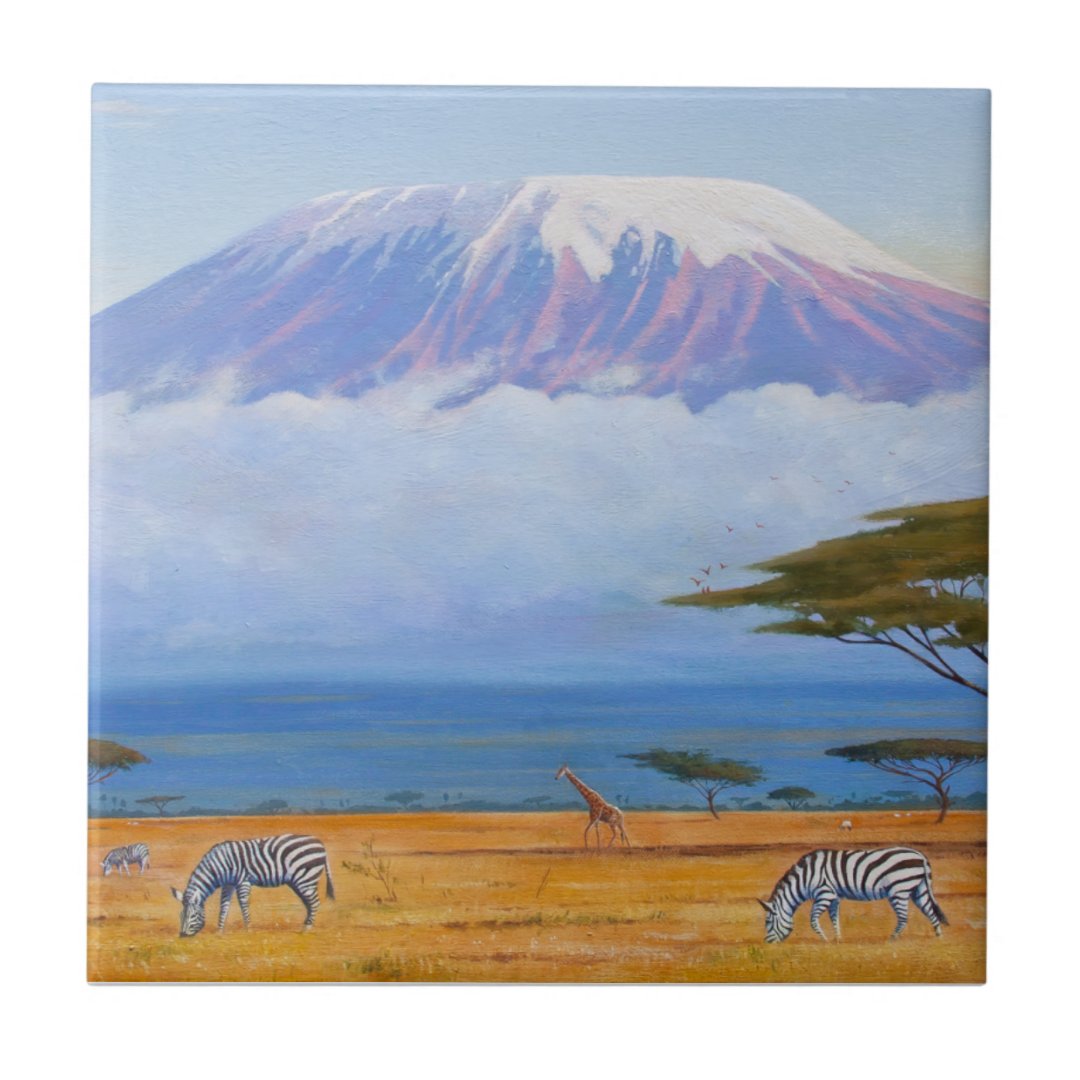 Mount Kilimanjaro Ceramic Tile | Zazzle