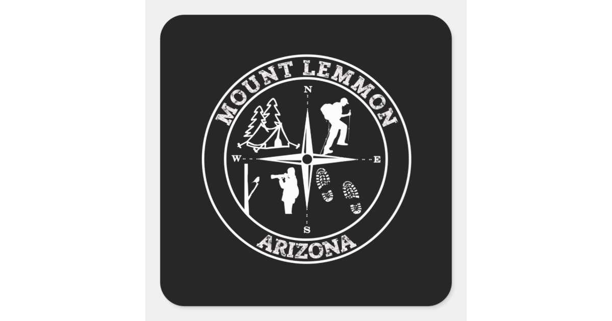 MOUNT LEMMON SQUARE STICKER | Zazzle