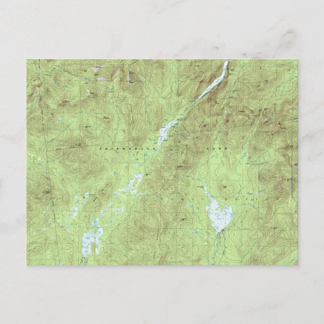 Mount Marcy Topographical Map - Adirondack Park Postcard | Zazzle