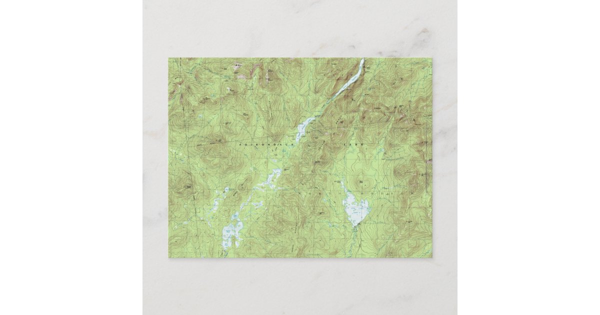 Mount Marcy Topographical Map - Adirondack Park Postcard | Zazzle