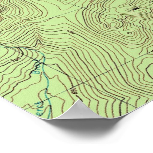 Mount Marcy Topographical Map - Adirondack Park Poster | Zazzle