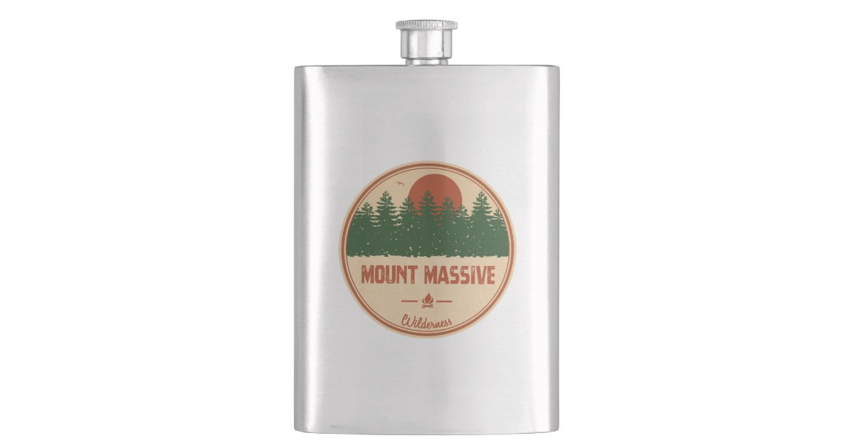 Mount Massive Wilderness Colorado Flask | Zazzle