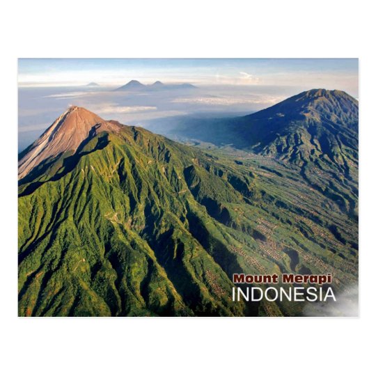 Mount Merapi Volcano in Indonesia Postcard | Zazzle.com