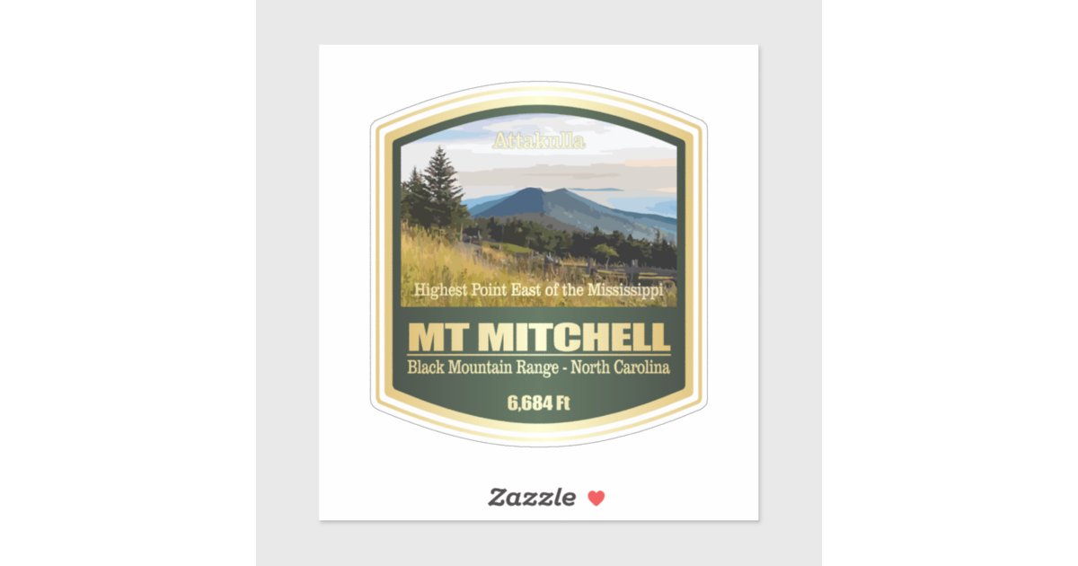 Mount Mitchell (PF) Sticker | Zazzle