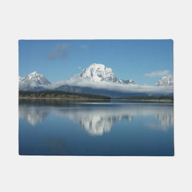Mount Moran Reflection at Grand Teton Doormat | Zazzle